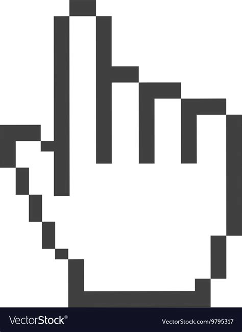 computer mouse hand pointer isolated icon design vector image