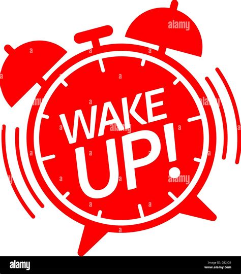 Wake Up Alarm Clock Ringing Vector Illustration Stock Vector Image