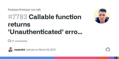 callable function returns unauthenticated error when using the