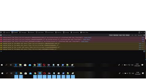 nginx was blocked because of a disallowed mime type “text html