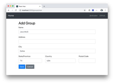 use react and spring boot to build a simple crud app