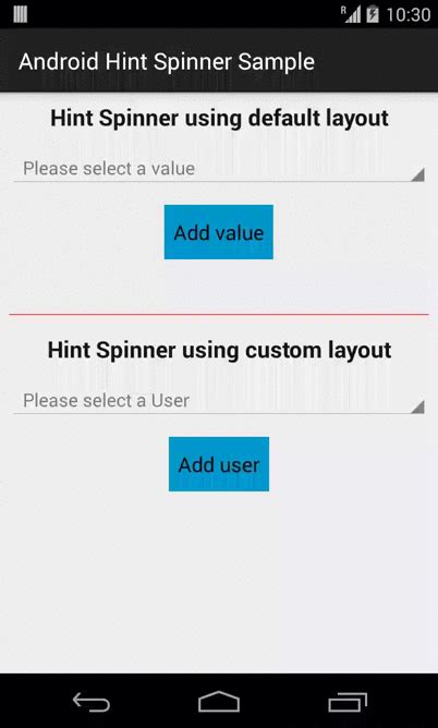 java how to set hint text for spinner stack overflow