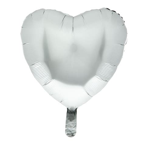 Buy Silver Satin Heart Foil Helium Balloon 18 Inches For Gbp 2 29