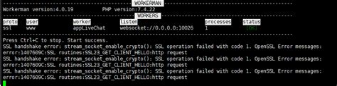 ssl handshake error stream socket enable crypto ssl operation
