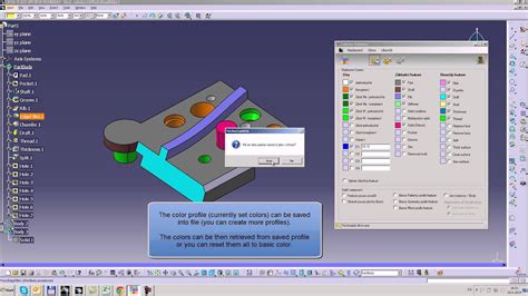 catia v5 macro colorize features youtube