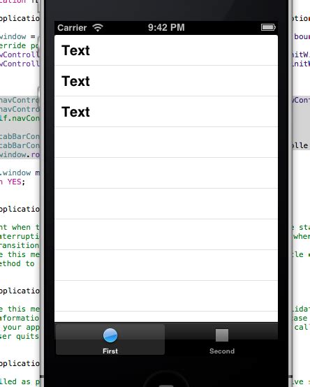 iphone tabbedview not displaying the navigation bar