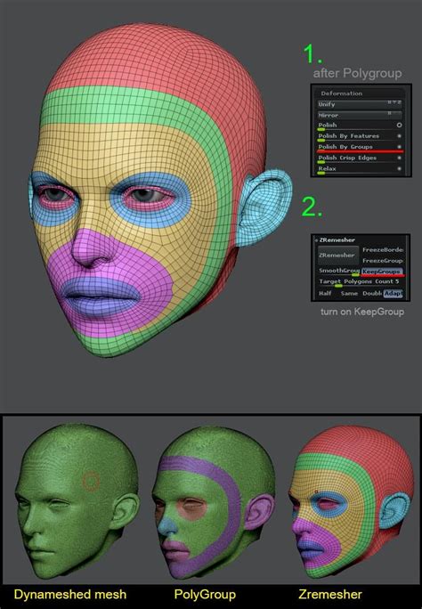 it s pretty useful polygroups zremesher tip zbrush character 3d
