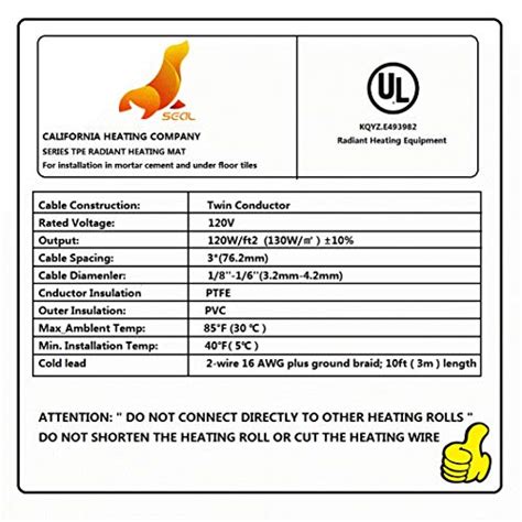 Seal 10 Sqft 120v Electric Radiant Floor Heat Heating System For