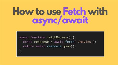 how to use fetch with async await