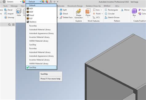 solved inventor material assignment autodesk community
