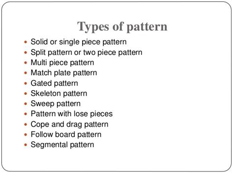 Types Of Pattern And Its Application