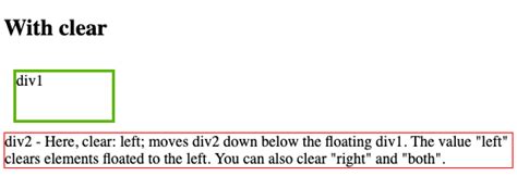the css float property how to use and clear it