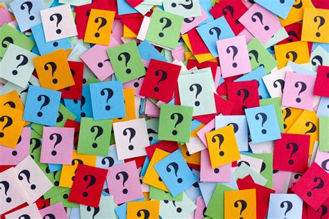 100 questions colored question marks always an angel homecare