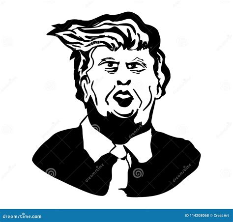 Donald Trump Retrato Del Vector De Donald Trump Foto De Archivo