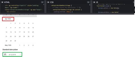 why md calendar directive initialize to wrong date angularjs