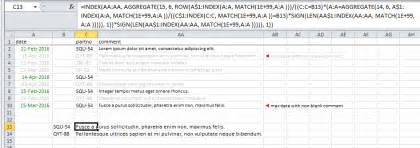 excel array formula ignore empty cells excel truly