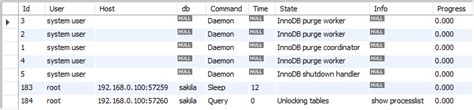 terminate kill a specific session on mariadb server