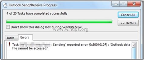 how to fix “outlook data file cannot be accessed” error