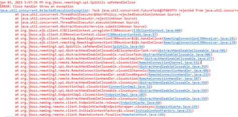 exceção ncurrent rejectedexecutionexception