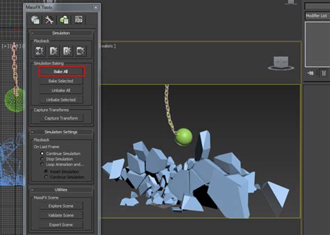 creating a dynamic wrecking ball simulation using mass fx and