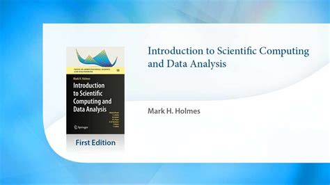 introduction to scientific computing and data analysis youtube
