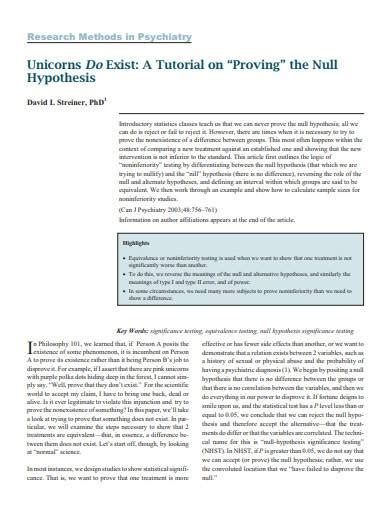 Free 10 Null Hypothesis Samples And Templates In Ms Word Pdf