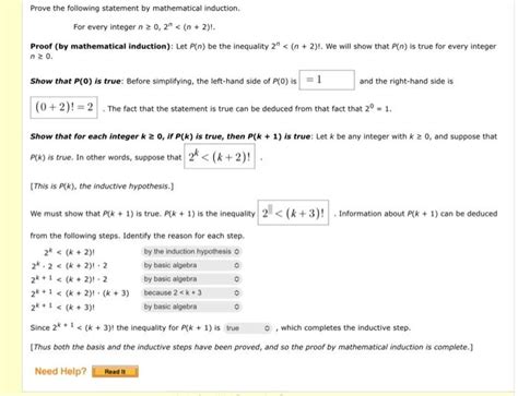 Solved Prove The Following Statement By Mathematical