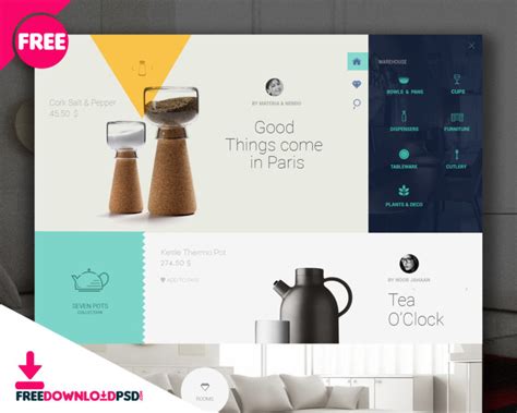 free psd warehouse website template