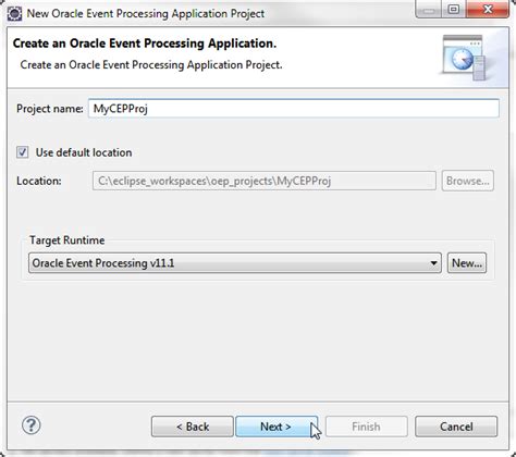oracle event processing ide for eclipse projects