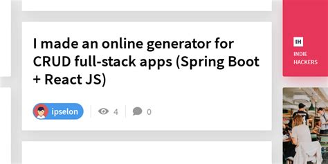 i made an online generator for crud full stack apps spring boot