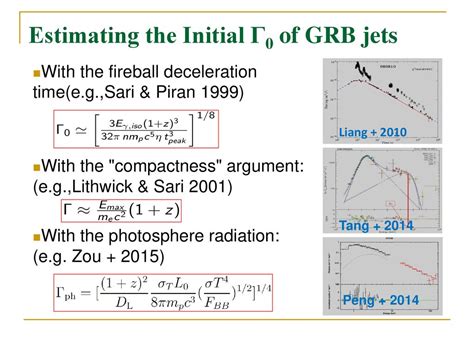 Tight Liso Ep Γ0 Relation Of Long Gamma Ray Bursts Ppt Download