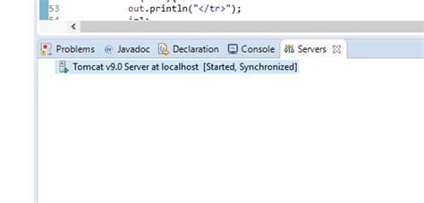 java tomcat v9 0 server at localhost [started synchronized] but the