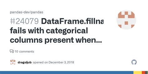 dataframe fillna fails with categorical columns present when trying