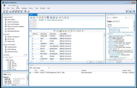 mysql workbench avans tools