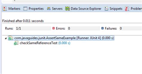 junit assert assertsame method example