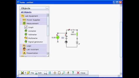 yenka technology electronic circuit simulation editing