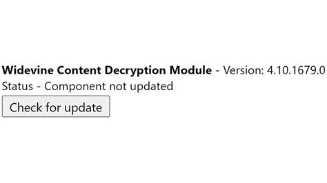 widevine content decryption module 更新方法