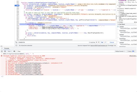 failed prop type converting circular structure to json when