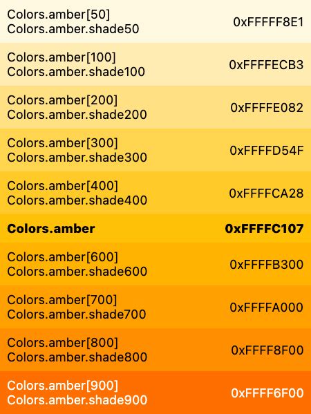 yellowaccent constant colors class material library dart api