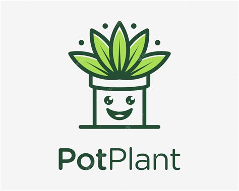 Premium Vector Plant Pot Cute Mascot Potted Leaf Decoration