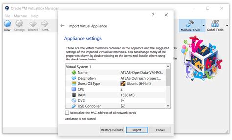 13 tev atlas open data virtual machine installation