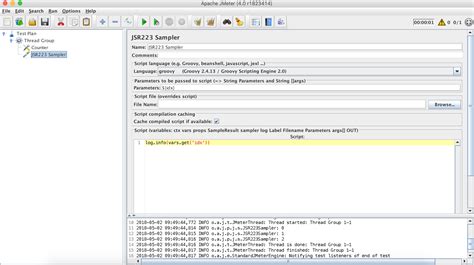jmeter counter variable not incrementing when accessing it in groovy