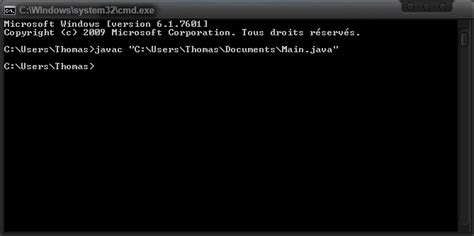 compiler app console java sous windows10 par legrandmarabouduc