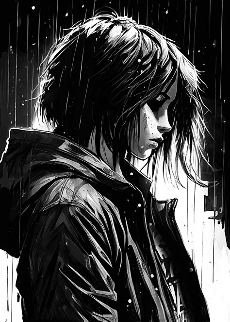 Artstation Sad Heartbroken Anime Girl In Rain Manga Style