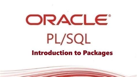introduction to pl sql packages in oracle database what are the