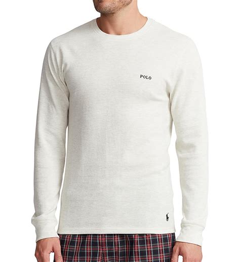 Polo Ralph Lauren Pwlc2f Waffle Knit Long Sleeve Crew Shirt Ebay