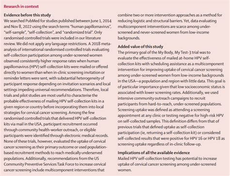 The Lancet On Twitter Mailing At Home Hpv Sampling Kits Nearly