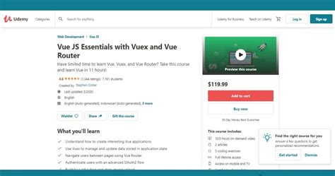 [free course]vue js essentials with vuex and vue router 2020