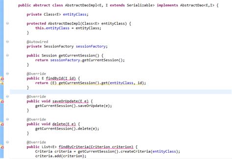 java writing dao how to overide or implements the interface methods