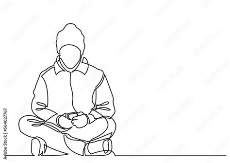 Continuous Line Drawing Vector Illustration With Fully Editable Stroke